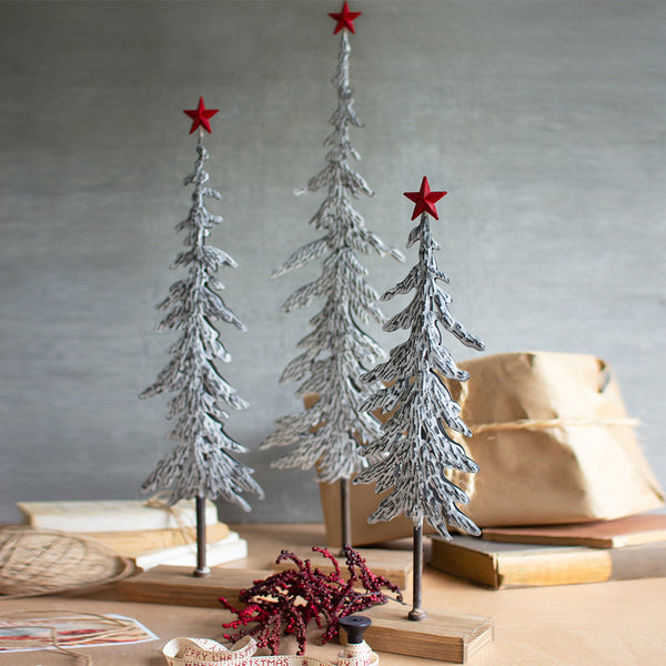 Metal Christmas Tree Display - Iron Accents