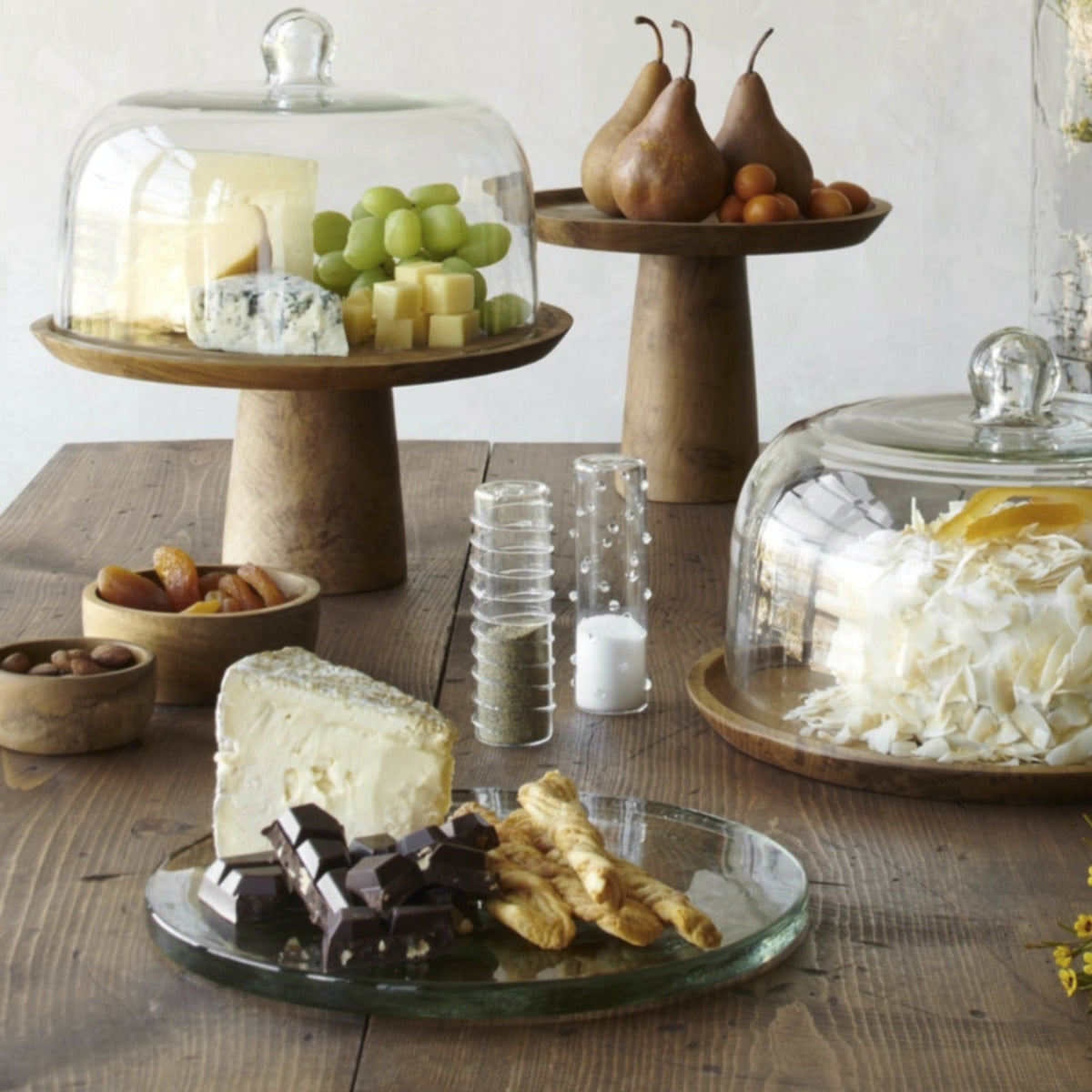 Glass Slab Tray - Elegant Recycled Glass Display Tray for Culinary ...