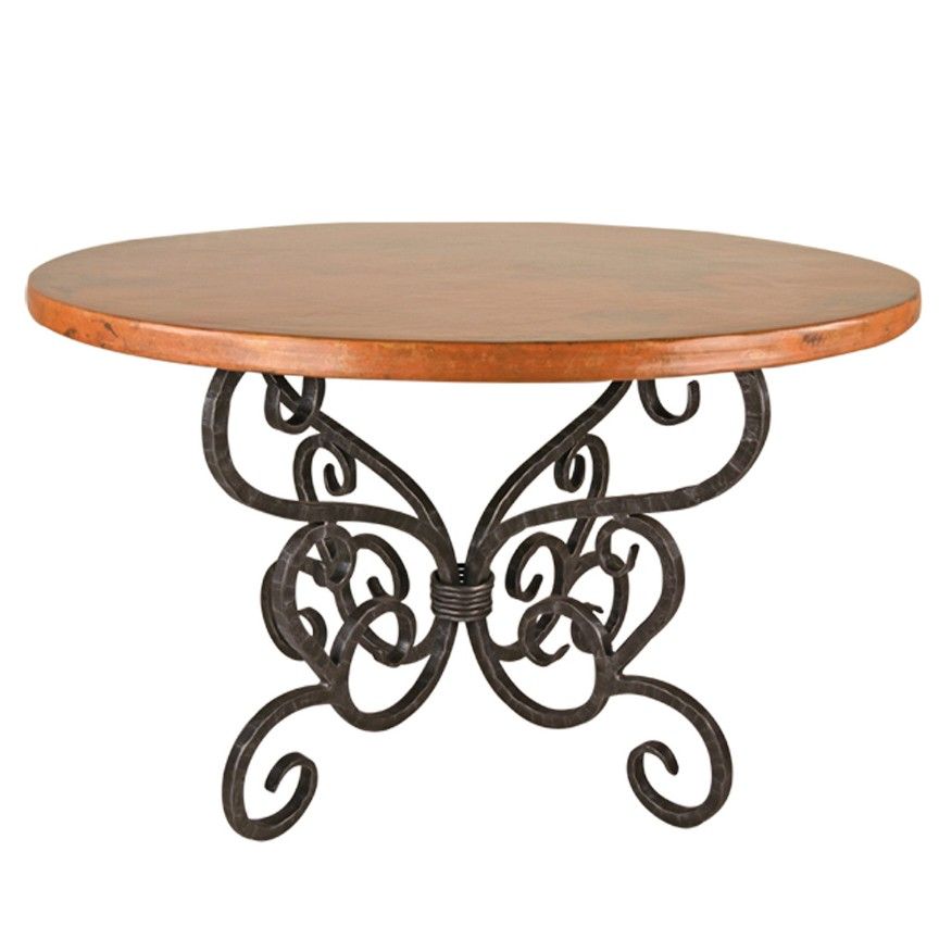 Wrought Iron Dining Table/Base for 72" Round Top - Avalon - Iron Accents