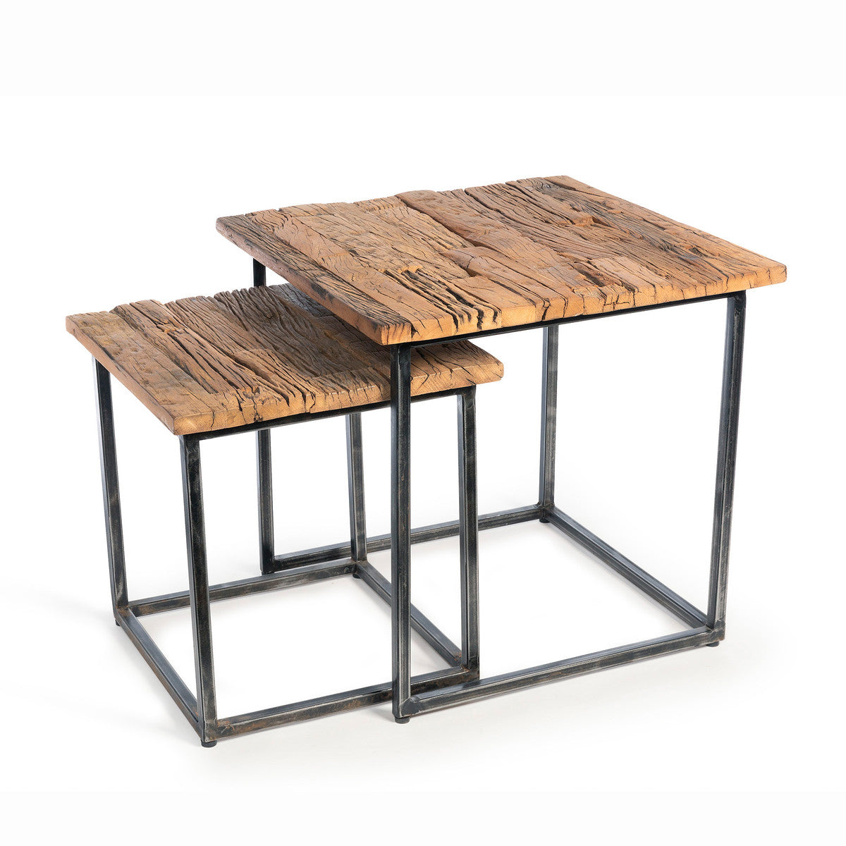 Railway Nested Tables - Iron Accents
