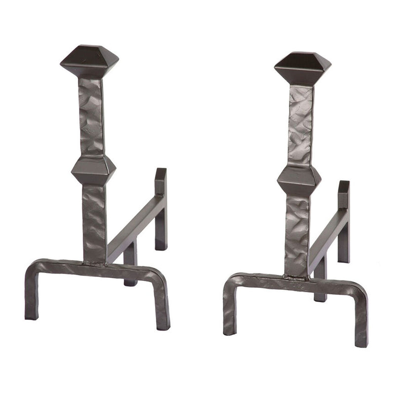 Fireplace Andirons - Iron Accents
