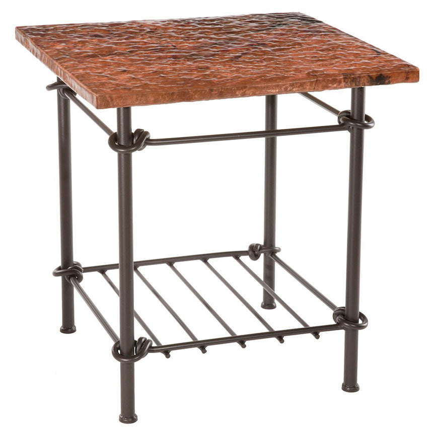 Hand Forged Iron Side Table - Knot - Iron Accents