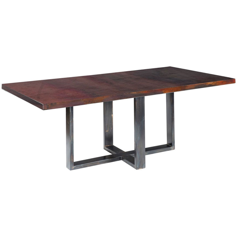 Liam Dining Table or Base for 72 - 84" Tops - Iron Accents