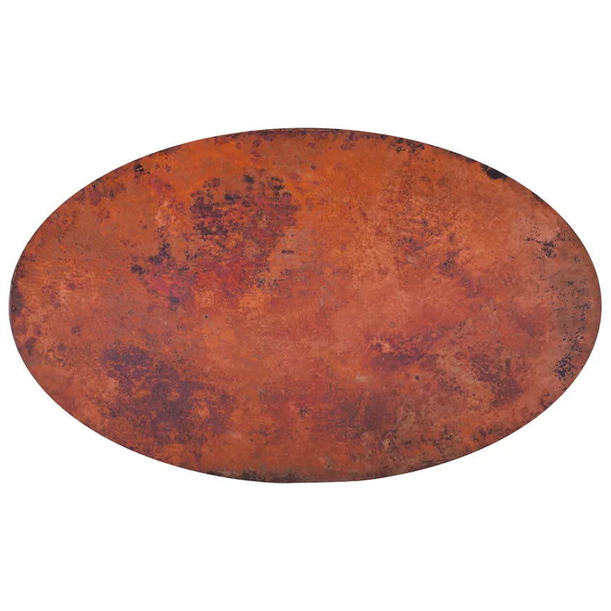 Prima Copper Table Tops - Oval - Iron Accents