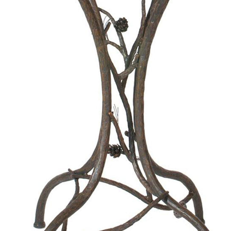 Forged Wrought Iron Counter Table - Pine - Iron Accents