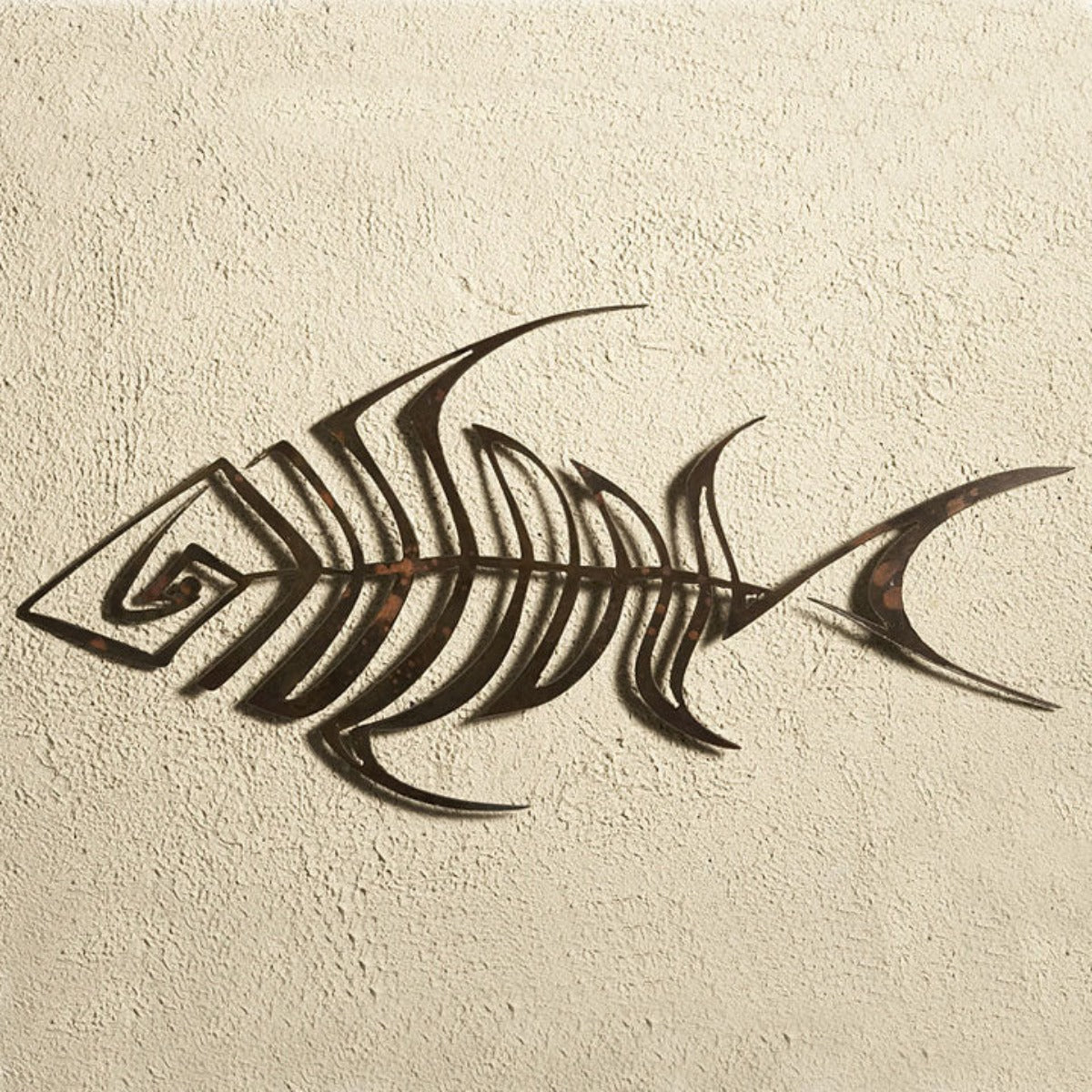 Bone Fish Metal Wall Art - Iron Accents