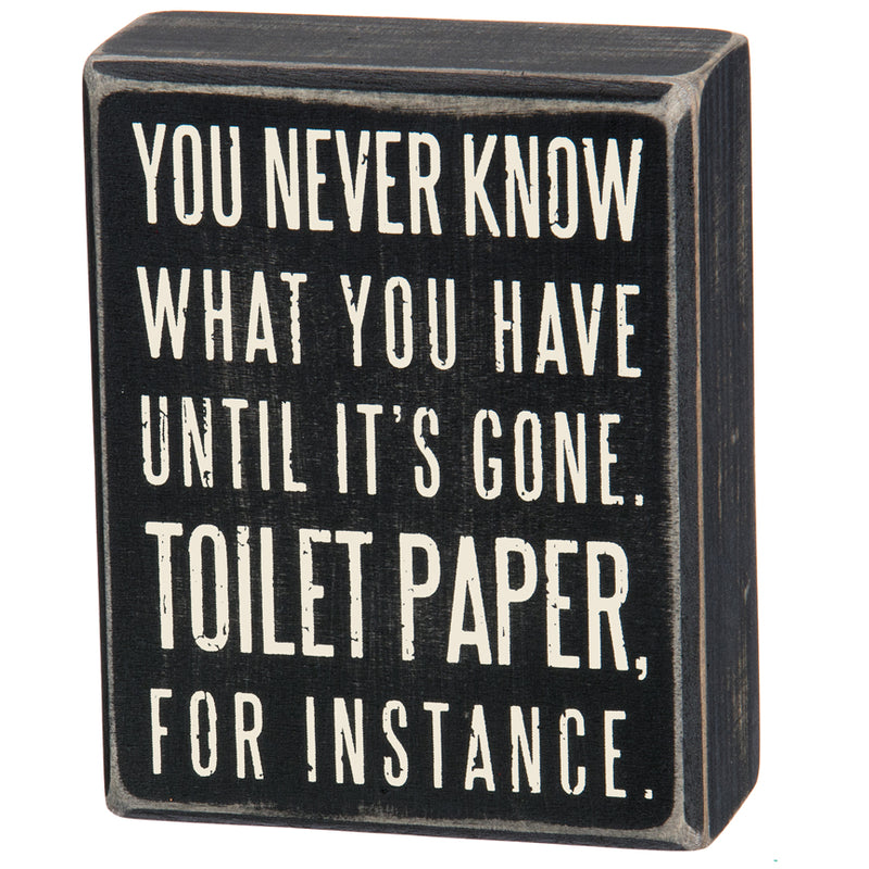 Toilet Paper - Box Sign - Iron Accents