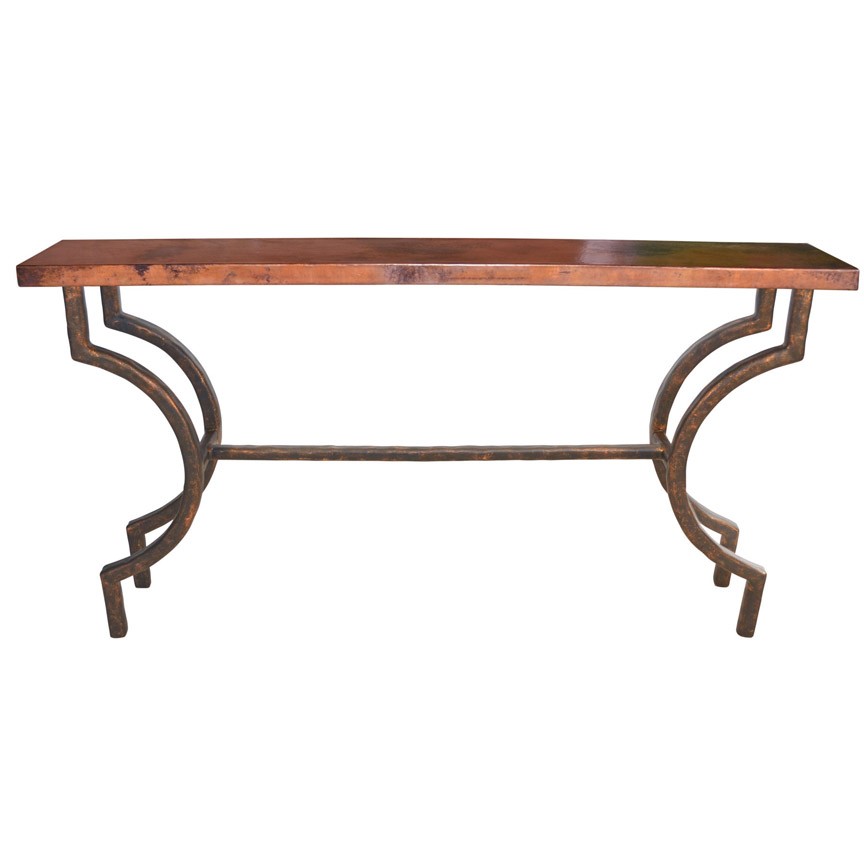 Solid Iron Console Table/Base for 60" x 14" Top - Corbin - Iron Accents