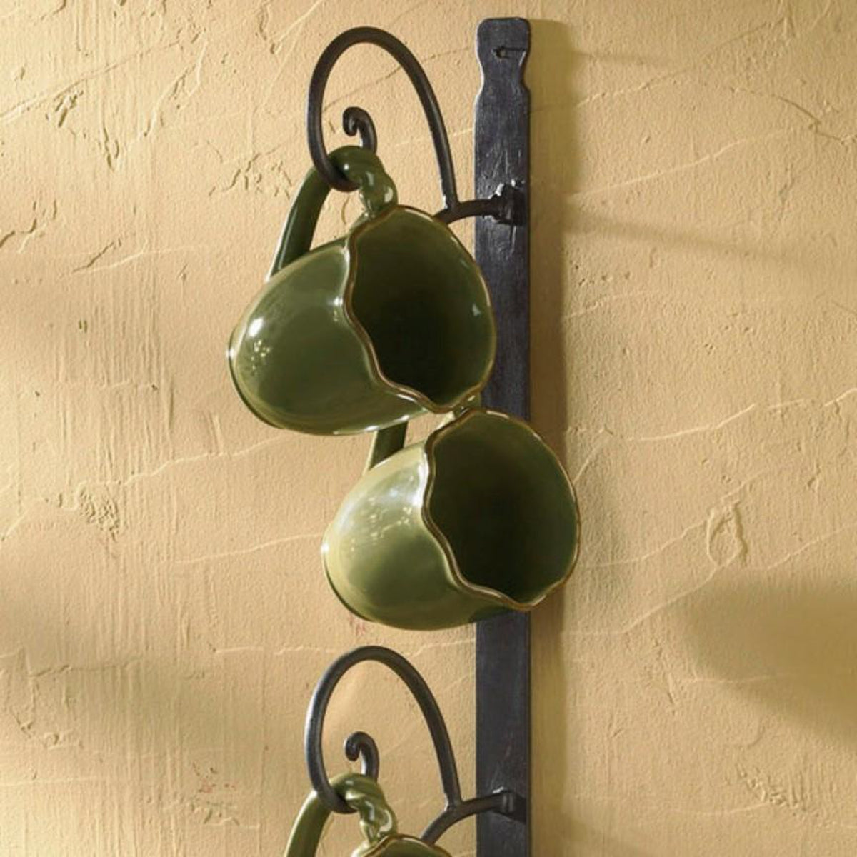 Cottage Six Mug Vertical Rack - Iron Accents