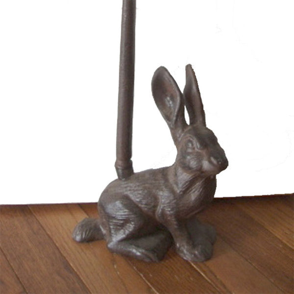 Country Rabbit Door Porter - Iron Accents
