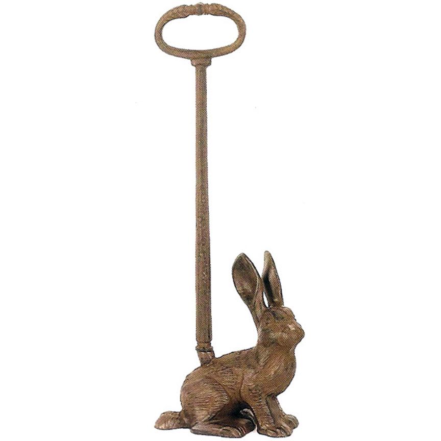 Country Rabbit Door Porter - Iron Accents