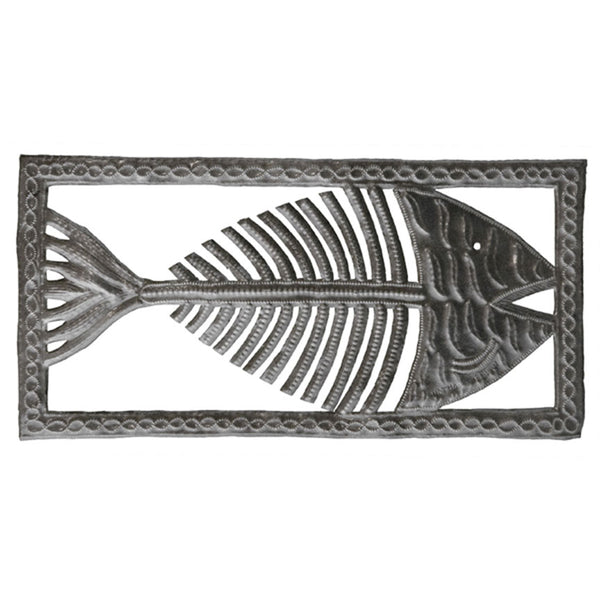 Fish Bones Wall Decor - Iron Accents