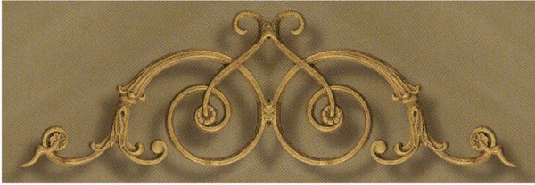 Leaf Scroll Medium Drapery Crown - Iron Accents