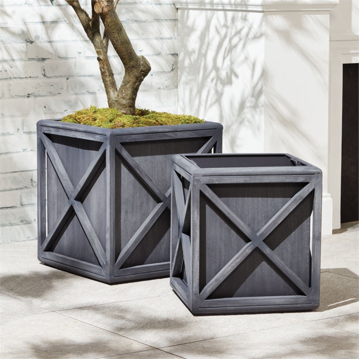 Terrace Planters - Two Sizes - Iron Accents