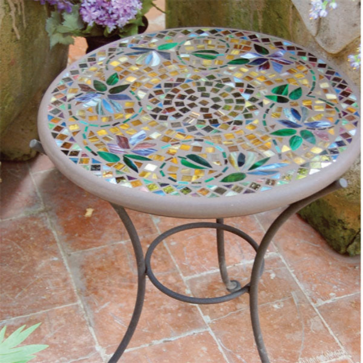 KNF Mosaic Plant Stands | Neille Olson Mosaics - Iron Accents