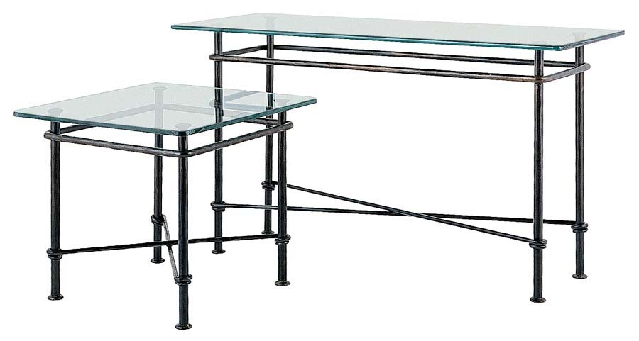 Forged Wrought Iron Side Table - Ranch - Iron Accents