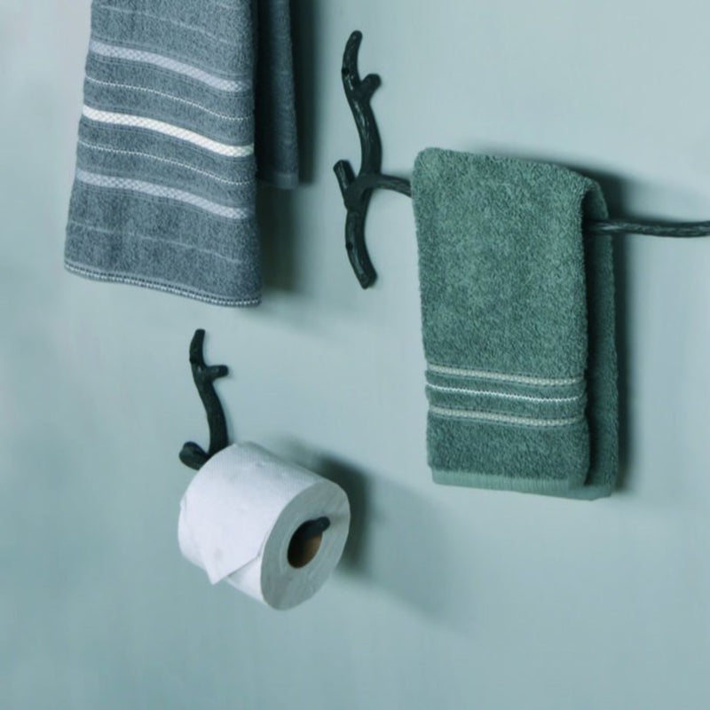Solid Iron Toilet Tissue Holder - Savoy - Iron Accents