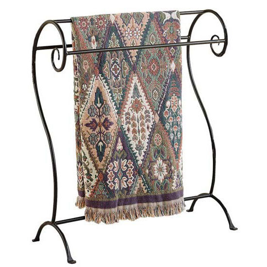Forged Wrought Iron Blanket Stand - Waterbury - Iron Accents