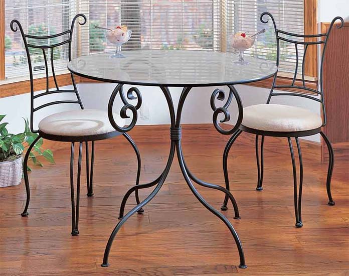 Forged Wrought Iron Ice Cream Table - Waterbury - Iron Accents